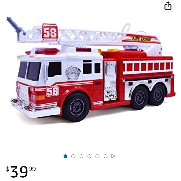 Toys | Fire Truck Motorized Lights Siren Sound Water Pump Rotating ...